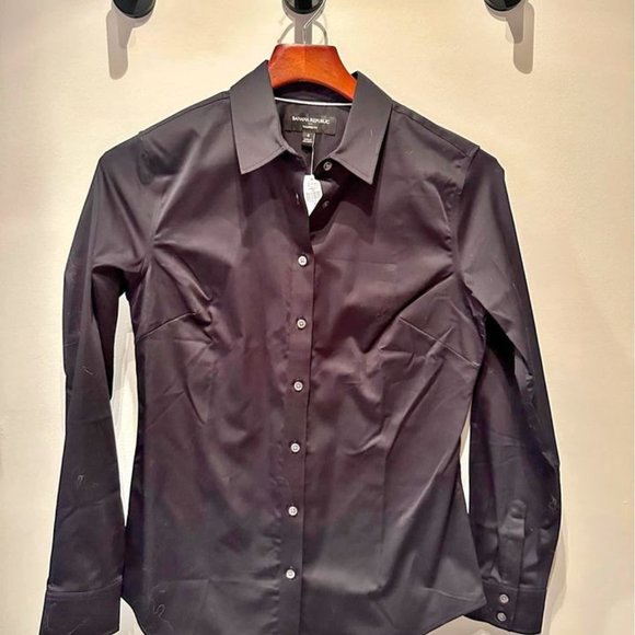 Ralph Lauren | Tops | Banana Republic Black Dress Shirt | Poshmark